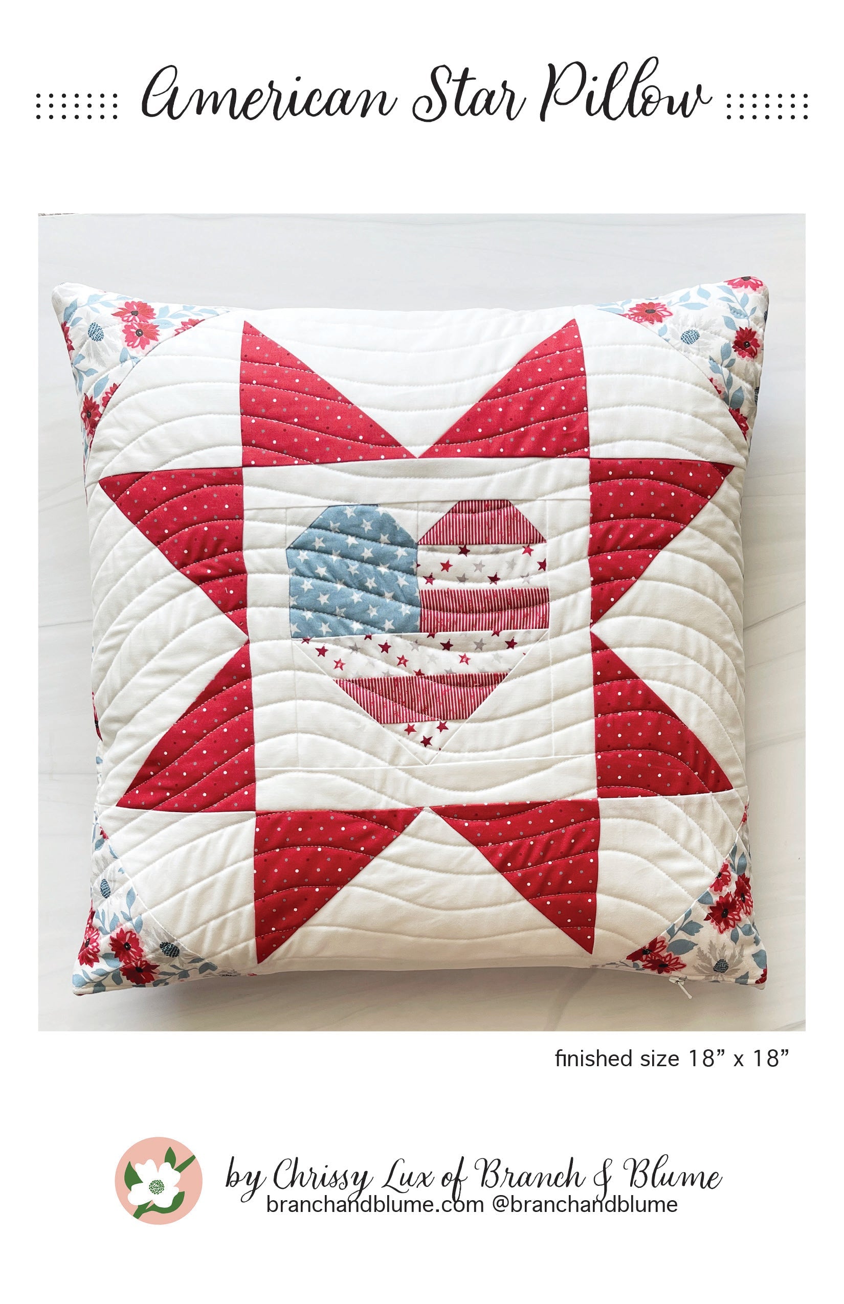 American Star Pillow Pattern - PDF – Sew Lux Fabric