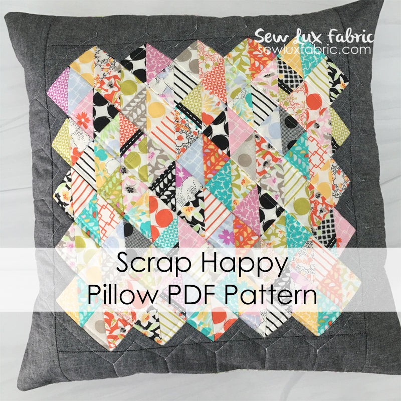 Scrap Happy Pillow PDF Pattern – Sew Lux Fabric