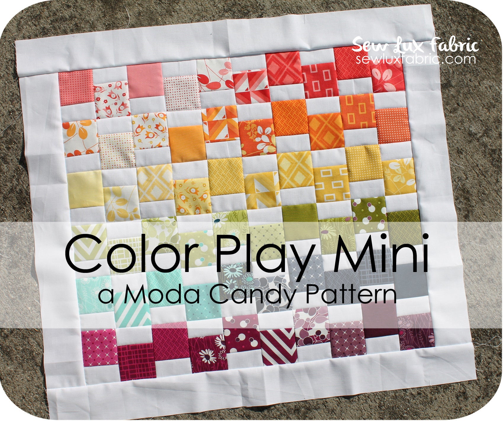 Color Play Mini Quilt Pattern by Sew Lux Fabric