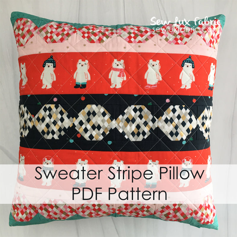 Sweater Stripe Pillow PDF Pattern – Sew Lux Fabric